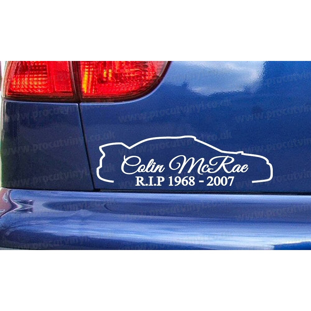 Colin McRae Subaru RIP Memorial Tribute Car Window Bumper Sticker Decal