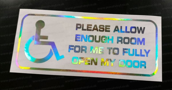 Disabled Driver Please Allow Enough Room For Me To Fully Open My Door ...