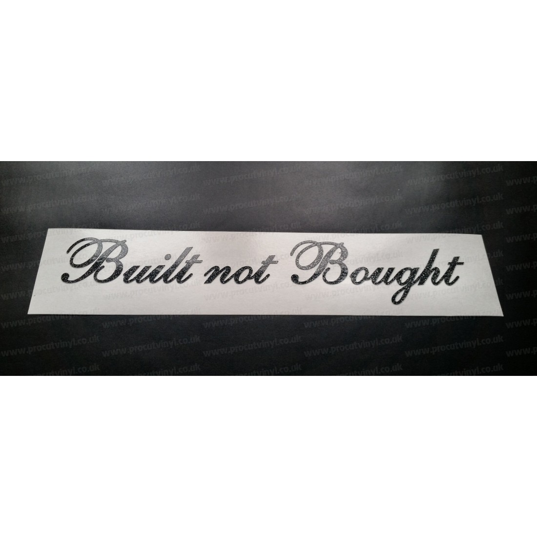 Built not Bought Glitter Metalflake Car Bumper Window Sticker Decal