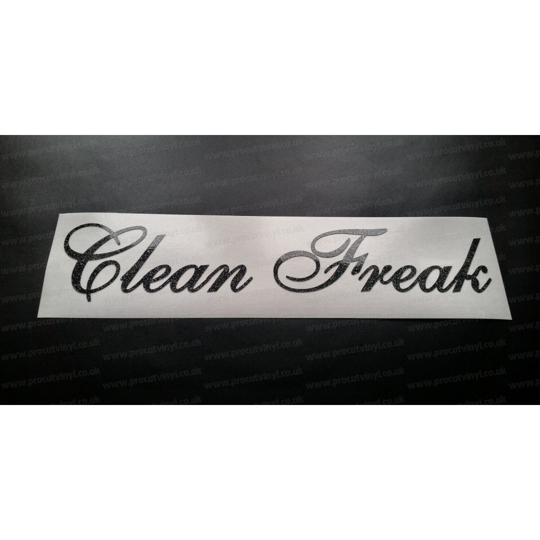 Clean Freak Glitter Metalflake Car Bumper Window Sticker Decal