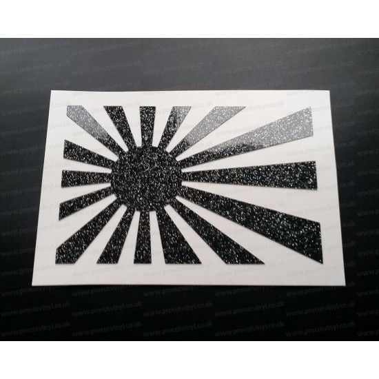 Rising Sun x1 Glitter Metalflake Car Bumper Window Sticker Decal
