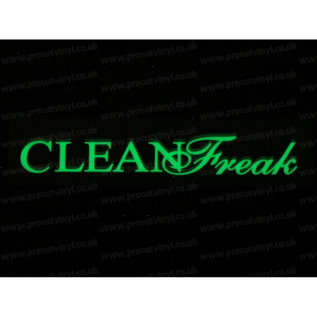 Clean Freak Small to Large Glow in the Dark Luminescent Stickers Decals x1