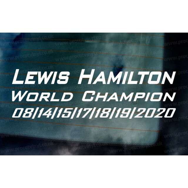 Lewis Hamilton 2020 7 Times World Champion Car Window Bumper Sticker ...