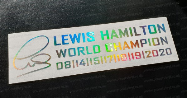 Lewis Hamilton 2020 7 Times World Champion Car Window Bumper Sticker ...