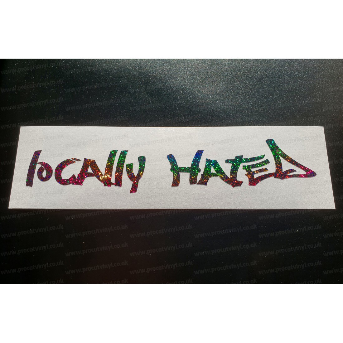 Locally Hated Vinyl Die Cut Window Bumper Sticker Decal Graphic Rainbow ...