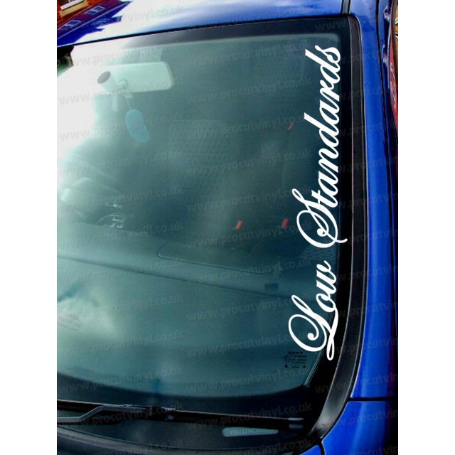 Low Standards Car Window Bumper Sticker Decal
