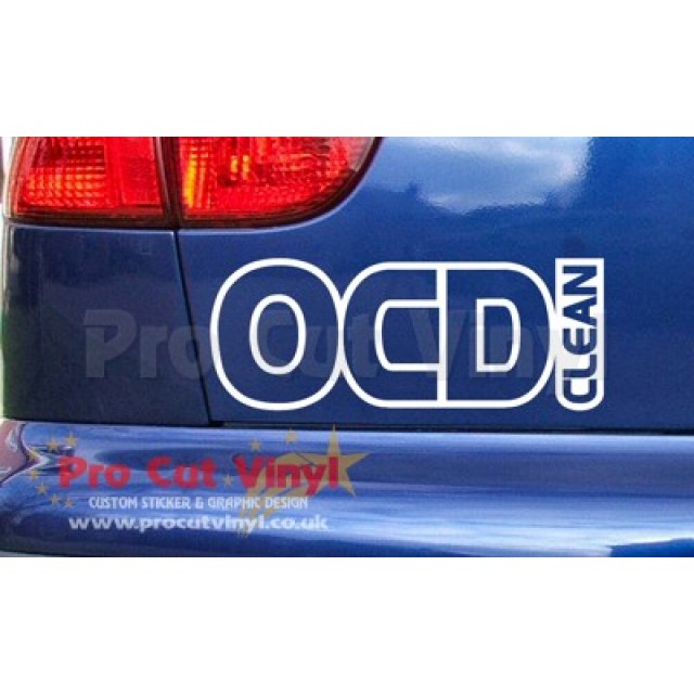 OCD Clean Funny Novelty Car Window Bumper Sticker Decal ref:2