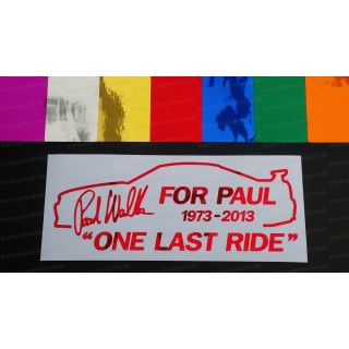 Paul Walker Skyline One Last Ride FOR PAUL RIP Memorial Tirbute Chrome ...