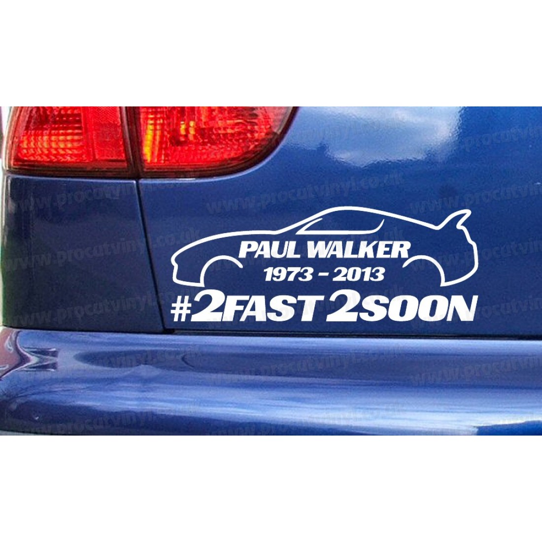 Paul Walker #2 FAST 2 SOON RIP Memorial Tribute Car Bumper Window ...