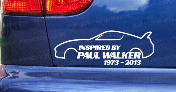Paul Walker Supra Inspired By RIP Memorial Tribute Car Bumper Window ...