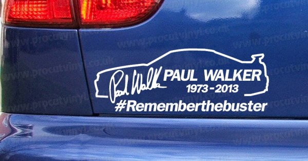 Paul Walker SKYLINE Remember The Buster Memorial Tribute Car Bumper ...