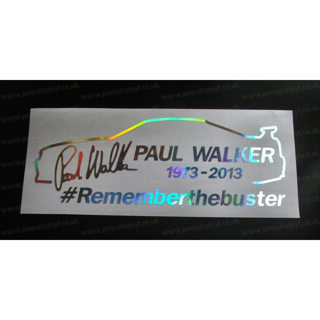 Paul Walker Sticker Paul Walker Tribute Car Sticker – "RIP DUDE I ...
