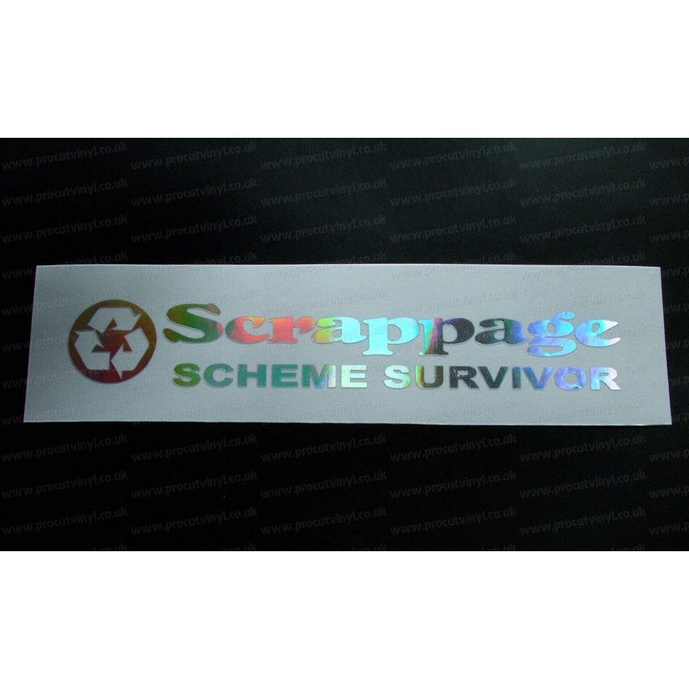 Scrappage Scheme Survivor Silver Hologram Neo Mirror Chrome Car Window ...