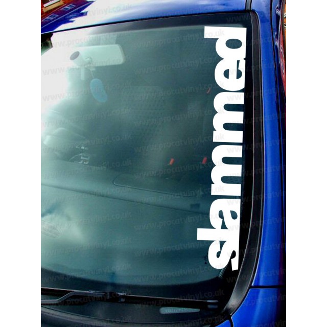 Slammed Car Window Bumper Sticker Decal