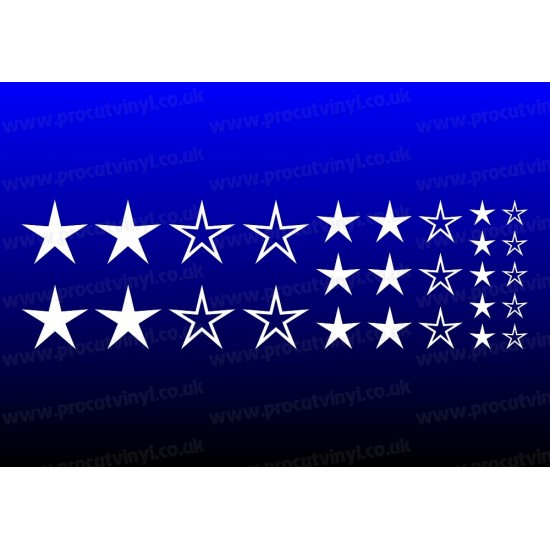 Star Set Bedroom Wall Car Bumper Window Stickers Decals