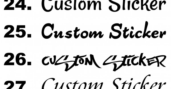 Custom Personalised Slogan Name Lettering Quotes Decals Stickers Text ...