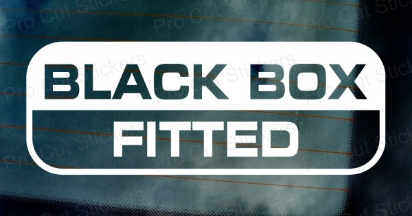Black Box Fitted New Driver Car Insurance Discount Window Bumper Vinyl ...