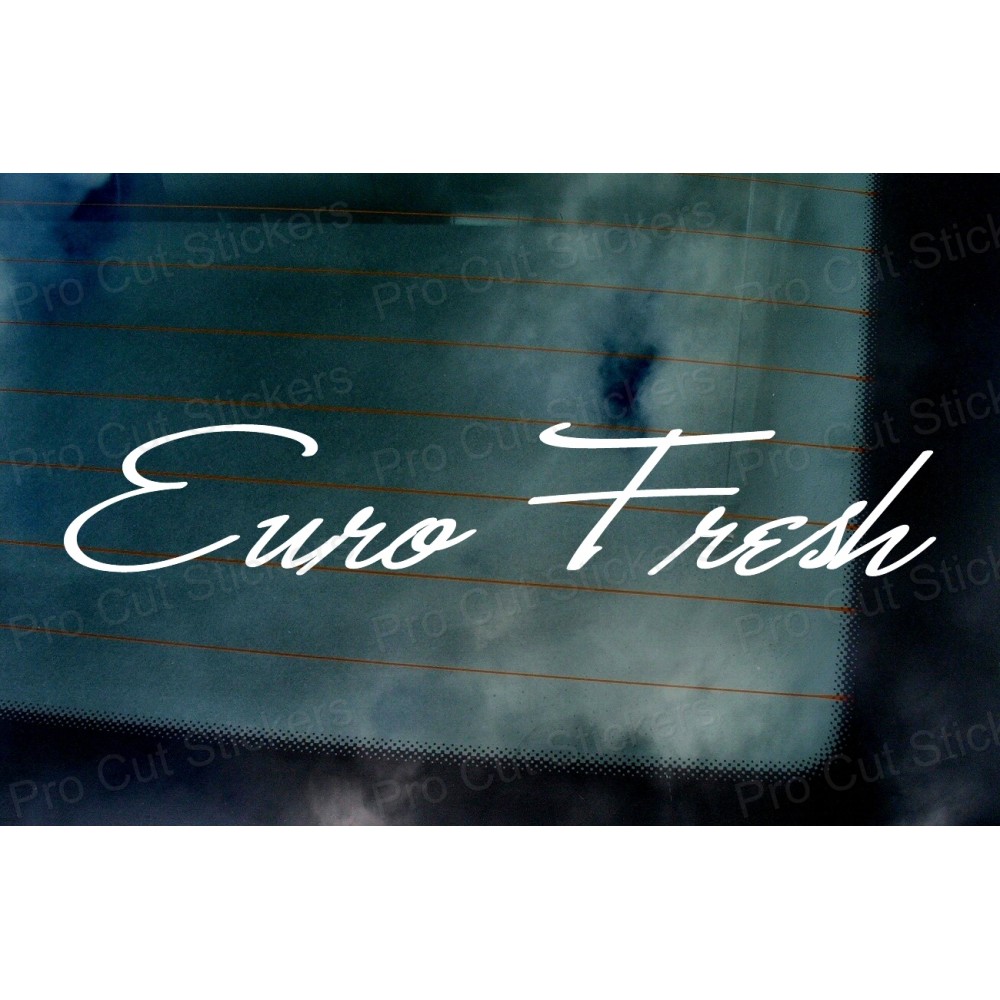 Euro Fresh Signature Style Car Window Bumper Custom Sticker Decal