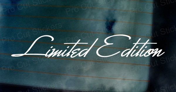 Limited Edition Signature Style Car Window Bumper Custom Sticker Decal