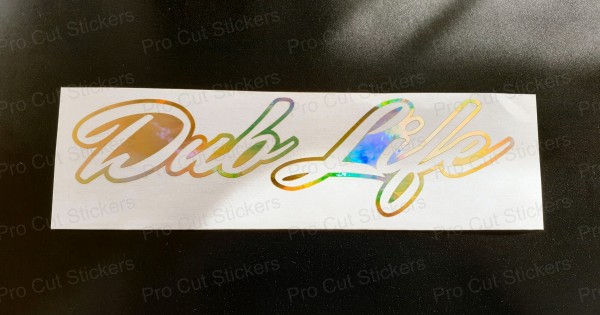 Dub Life Gold Silver Hologram Neo Mirror Chrome Car Window Bumper ...