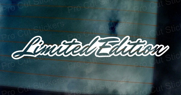 Limited Edition Vinyl Die Cut Window Bumper Sticker Decal Graphic