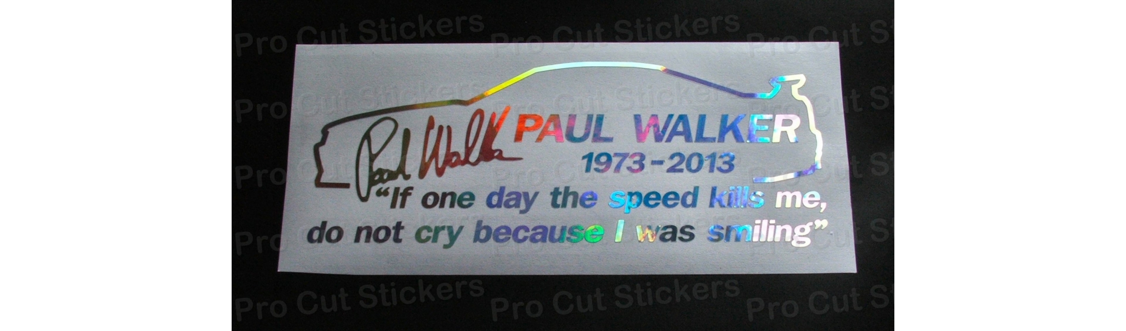 Paul Walker Tribute Stickers