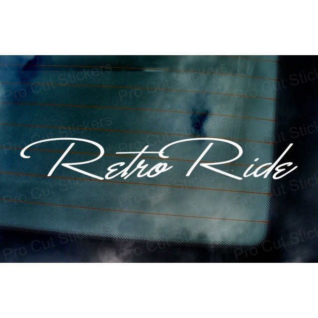 Retro Ride Signature Style Car Window Bumper Custom Sticker Decal