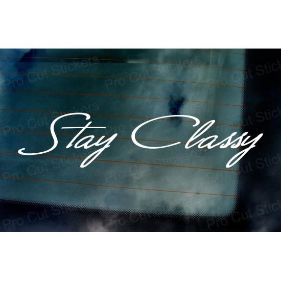 Stay Classy Car Window Bumper Sticker Decal